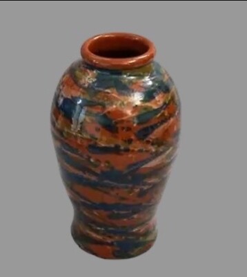 Peters & Reed Marbleized Multicolor 17” Art Pottery Floor Vase C 1920s ...
