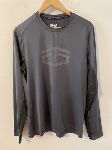 Tapout Compression Dry Fit Shirt Men's Size L Dark Gray L/S Performance ...