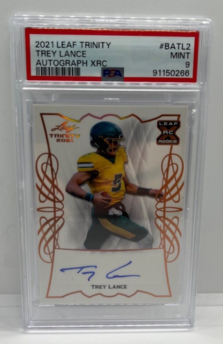 Trey Lance Rookie Auto 2021 Leaf Trinity RC BA-TL2 Autograph Guaranteed ...