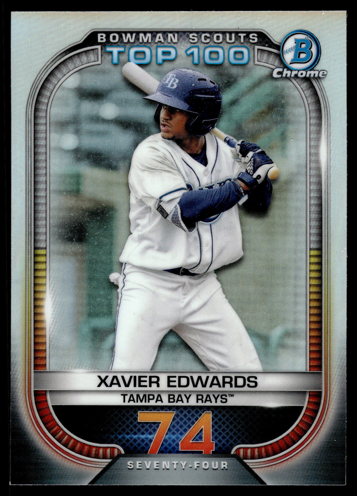 Xavier Edwards 2021 Bowman Chrome Bowman Scout's Top 100 Card #BTP-74 ...