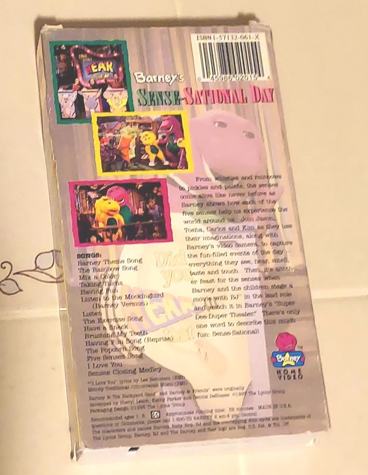 VHS Barney & Friends Video Sense-Sational Day Classic Collection 1997 ...
