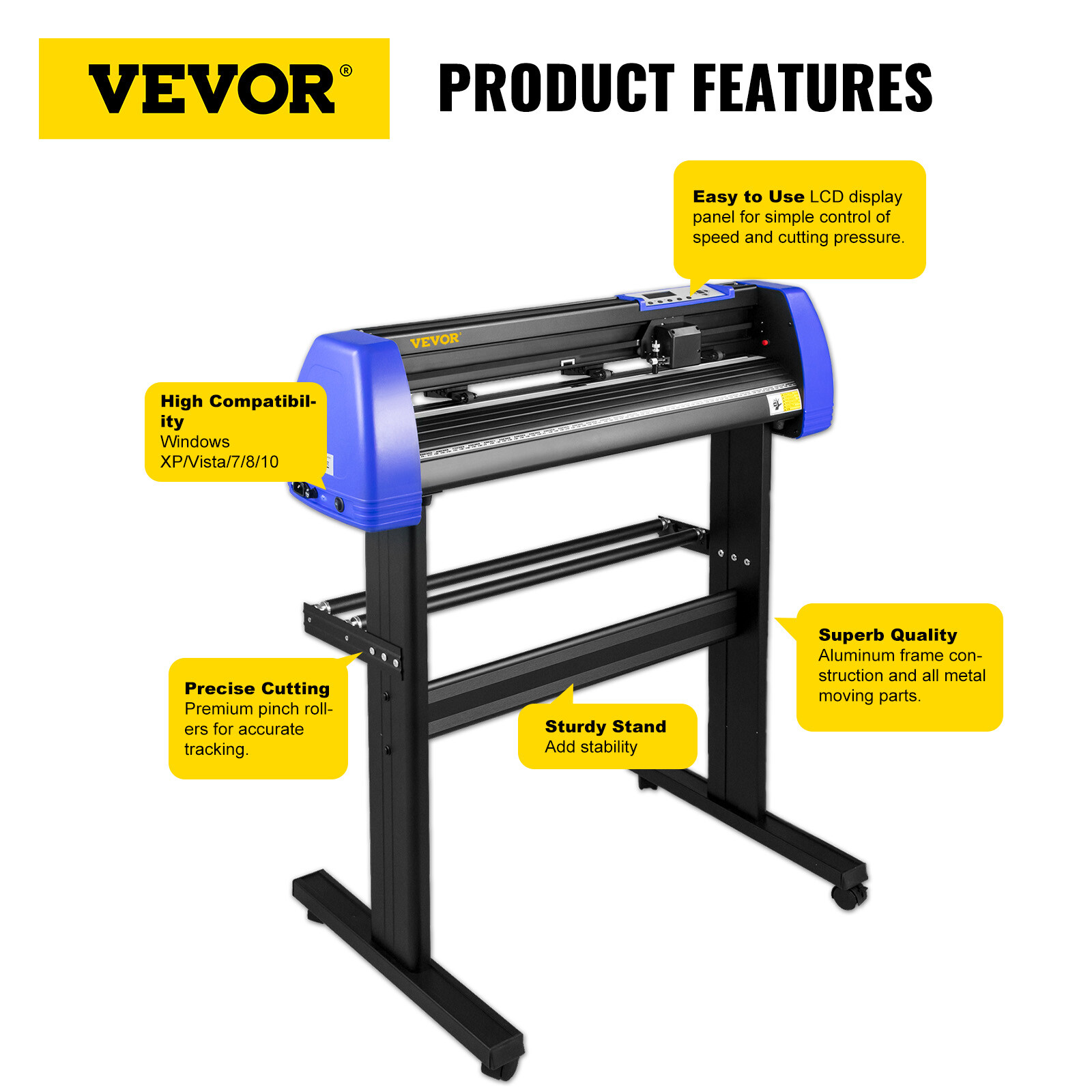VEVOR 28" Vinyl Cutter Plotter Cutting Machine w/Signmaster Software 20 ...