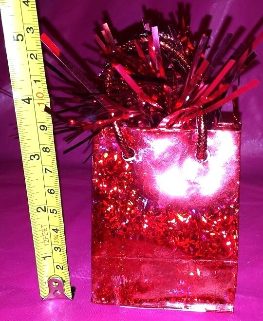 Mini Red Gift Bag Balloon Weight #49010, 1 piece | eBay