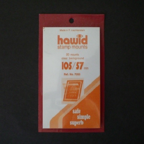 Hawid Stamp Mount Size 105/57 mm - CLEAR (Pack of 20) (105x57 105mm ...