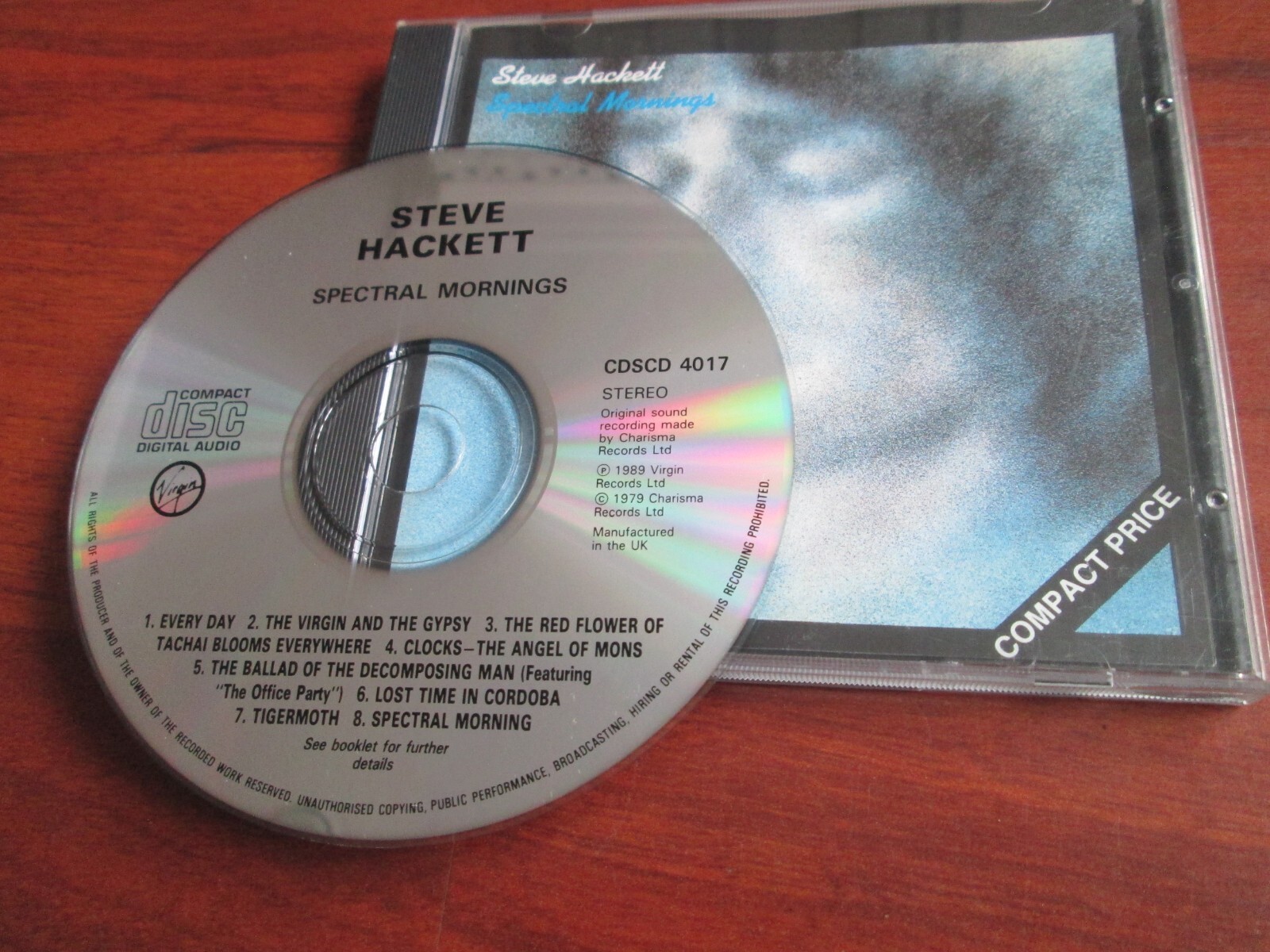 Steve Hackett Spectral Mornings CD 8 Tracks 1989 for sale online | eBay