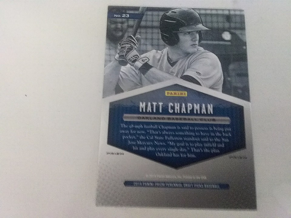 2014 Panini Refractor Draft Class MATT CHAPMAN Baseball Card 23 ...