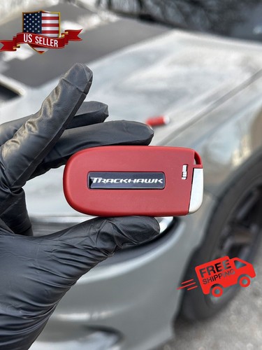JEEP GRAND CHEROKEE RED SRT TRACKHAWK KEY FOB WITH LOGO (SHELL ONLY ...