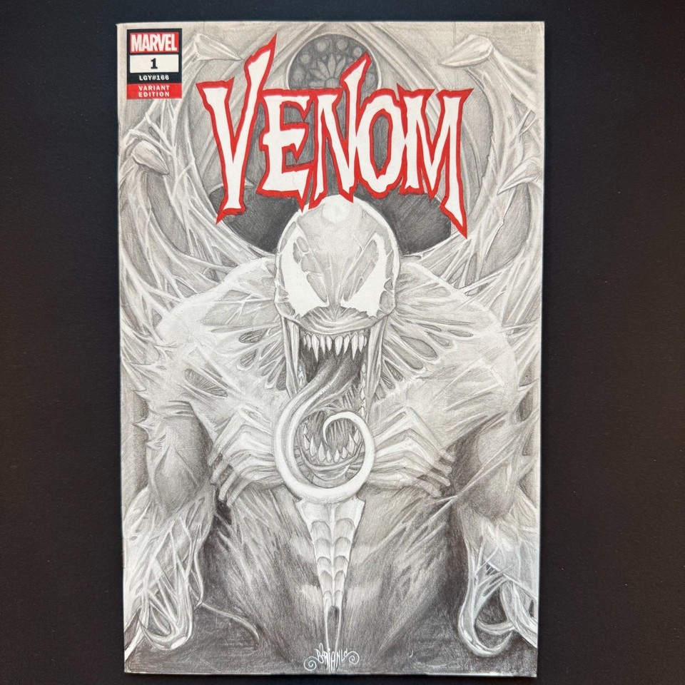Venom 1 Original Art Sketch Marvel 2018 Blank Variant KEY Cates Stegman ...