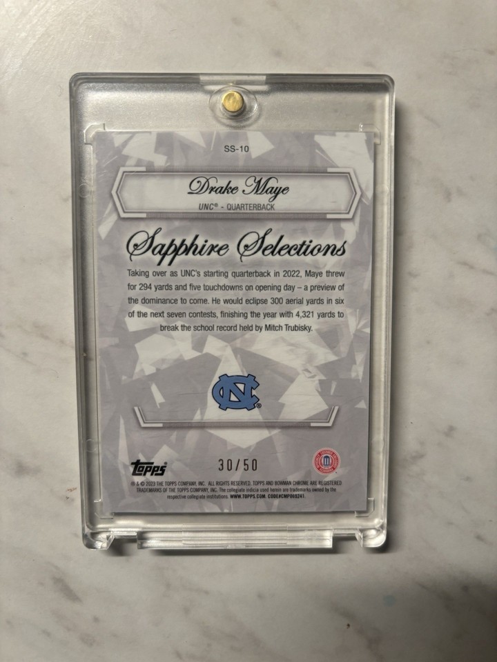 2023 BOWMAN U SAPPHIRE SELECTIONS GOLD DRAKE MAYE /50 SS-10 | eBay