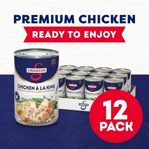 Swanson Canned Chicken a la King 10.5 oz - 12 Cans Bulk Pack for Meal ...