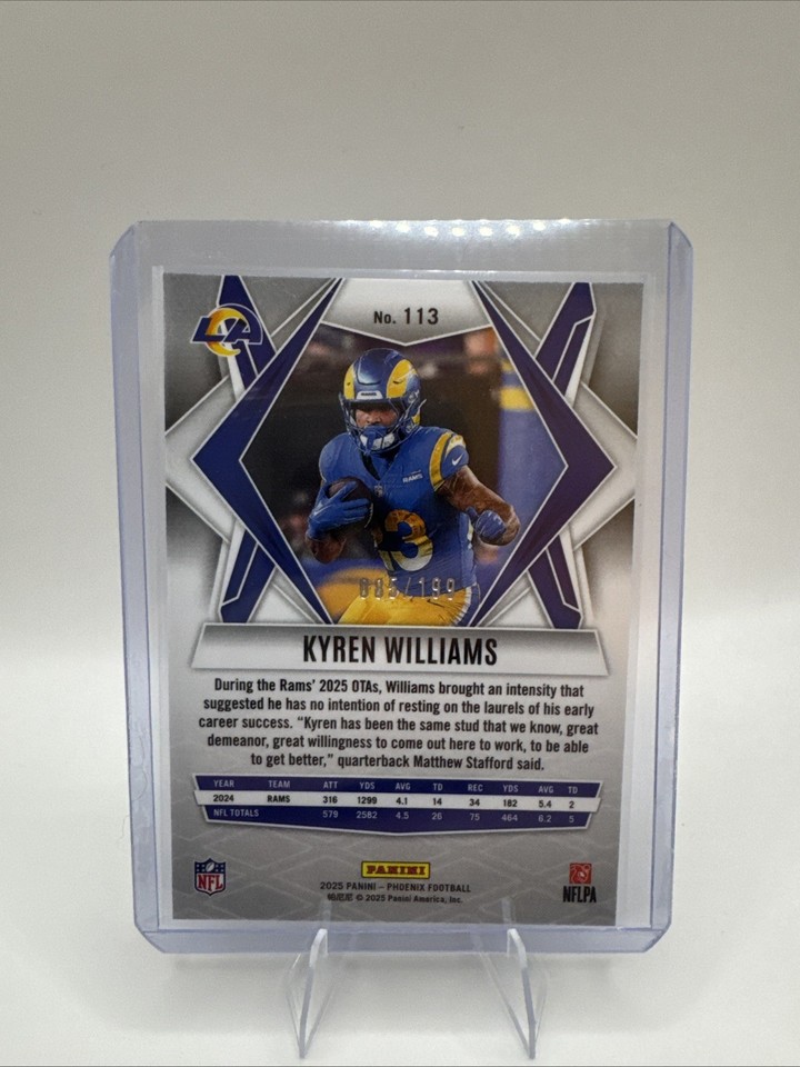 Kyren Williams 2025 Panini Phoenix Silver /199 #113 Los Angeles Rams | eBay