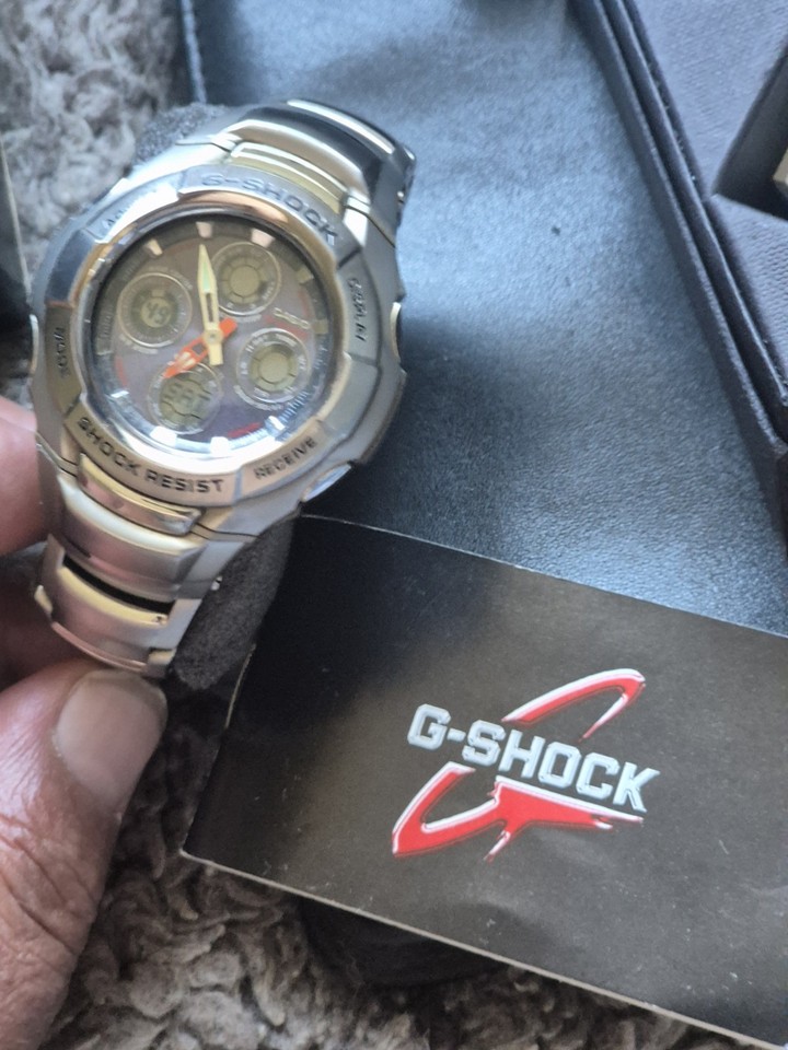 Mint Condition Casio G Shock Titanium Gw 1200 Tough Solar Men's Watch ...