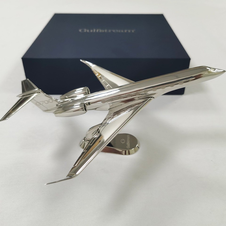 1/150 Scale Gulfstream G700 Solid Silver Metal Model Business Jet ...