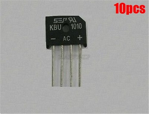10Pcs KBU1010 KBU-1010 10A 1000V Single Phase Diode Rectifier Bridge ...