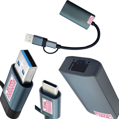 USB A 3.0 LAN Adapter Netzwerk Adapter Kabel DSL USB C auf RJ45 WINDOWS ...