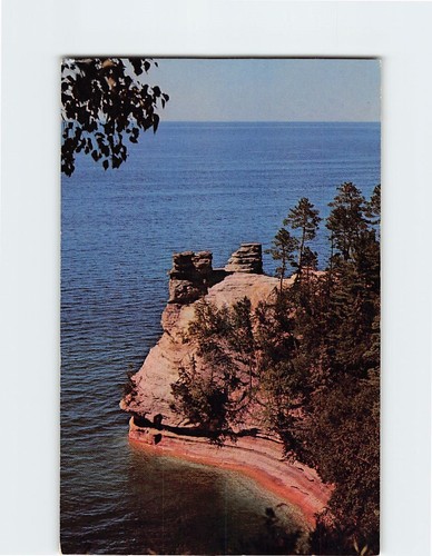 Postcard Miners Castle Pictured Rocks National Park Munising Michigan ...