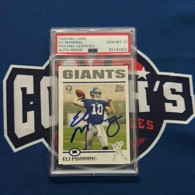 Eli Manning Autographed 1st Edition 2004 Topps Rookie Card Gem Mint 10 ...