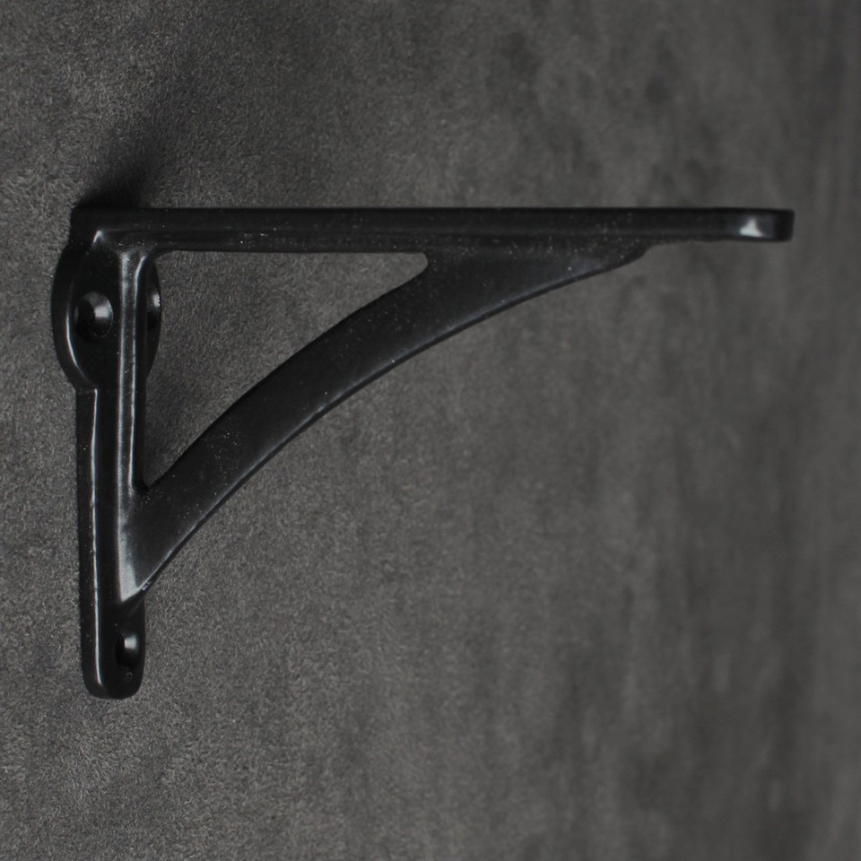 4.5" ANTIQUE CAST IRON VICTORIAN SHELF CISTERN BRACKET BLACK WHITE ...