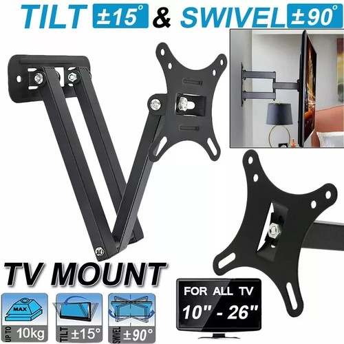10"- 26" Tilt Swivel Swing Arm TV Monitor Wall Bracket Motion Mount LCD ...