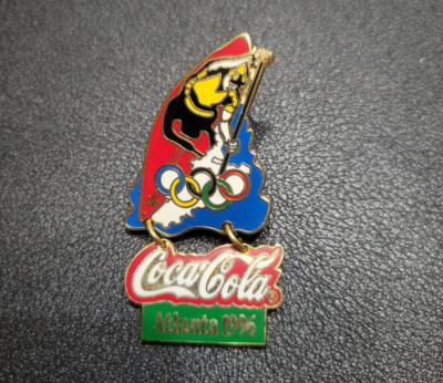 1996 Coca Cola Atlanta Olympic Pin Coke Canoe Kayak Dangle | eBay