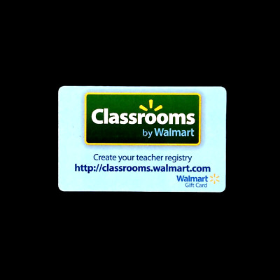 Walmart Teachers Classrooms NEW COLLECTIBLE GIFT CARD $0 #8745 | eBay