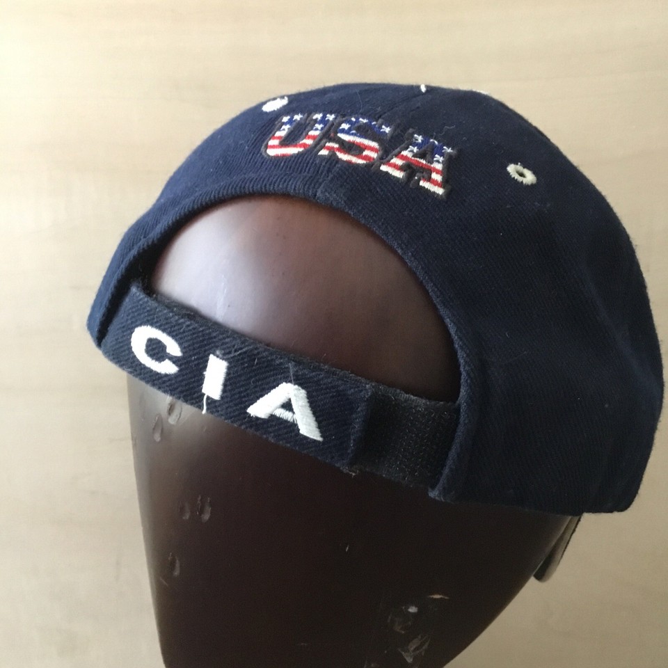 CIA Emblem Navy Blue Ball Hat Cap Wool & Arcylic Large CIA Letters | eBay
