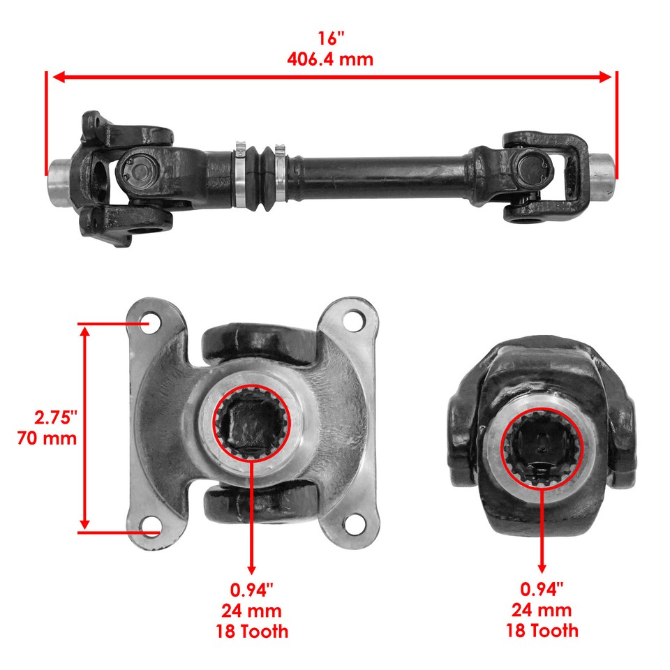 2003-2015 Can-Am Bombardier Outlander 400 Rear Propeller Prop Drive ...