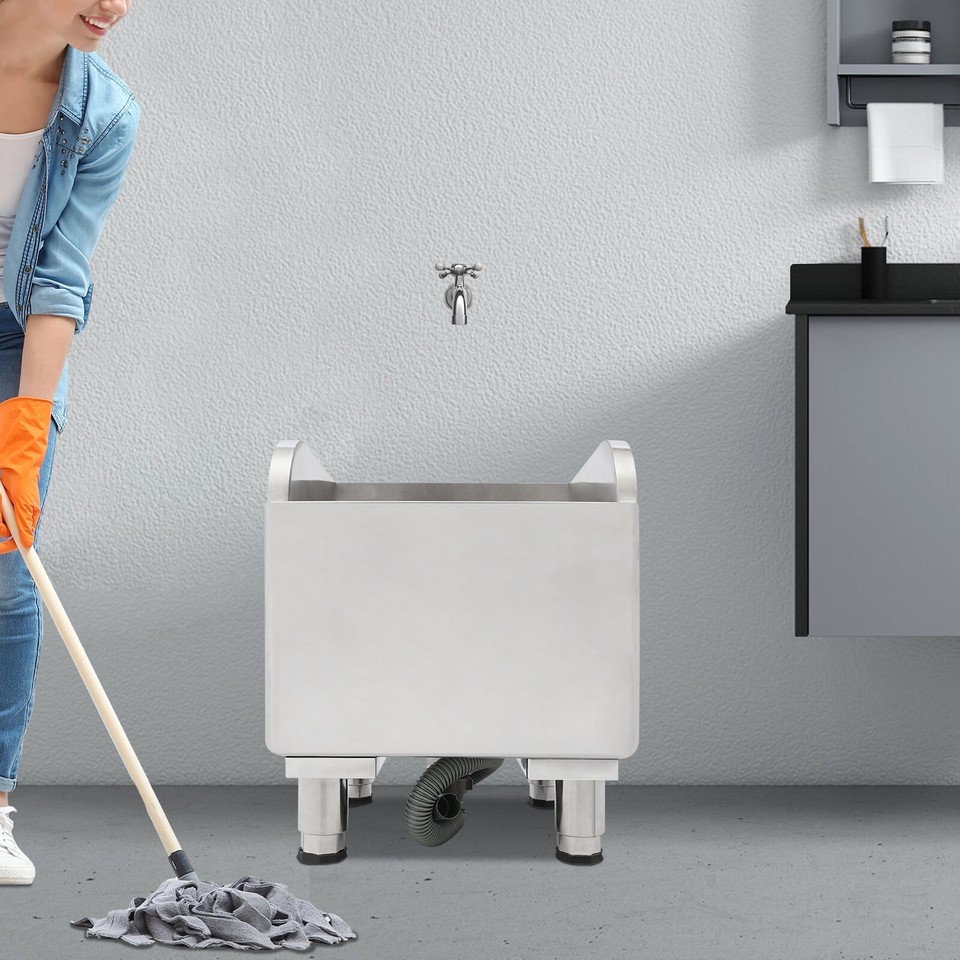 Commercial Floor Mop Sink, Stainless Steel Mop Service Basin, Mop ...