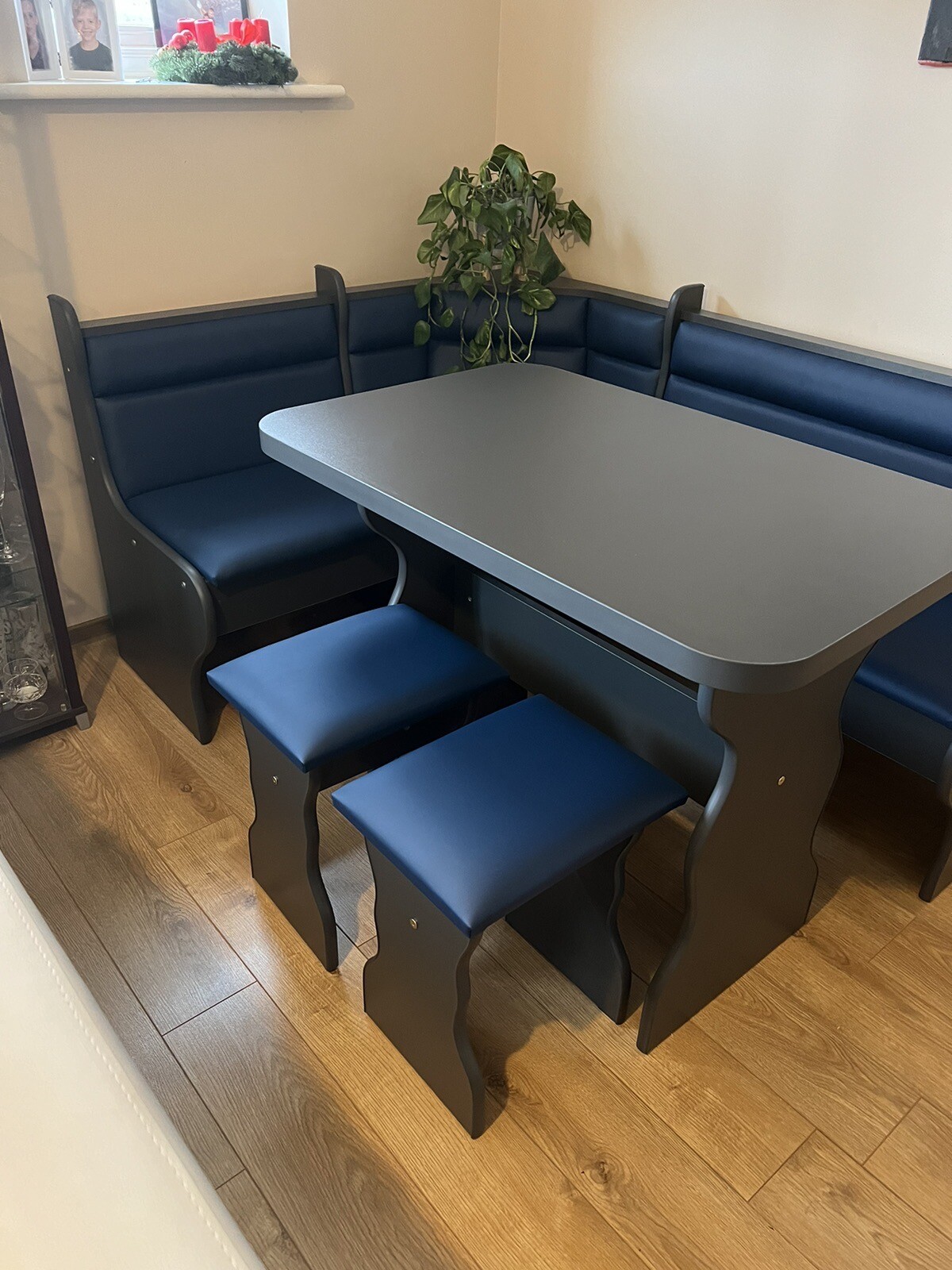 KITCHEN DINING CORNER SEATING BENCH TABLE 2 STOOLS WITH STORAGE | eBay UK