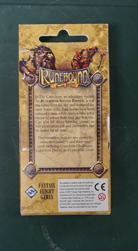 Runebound 2nd Edition: The Cataclysm Adventure Variant Expansion | eBay