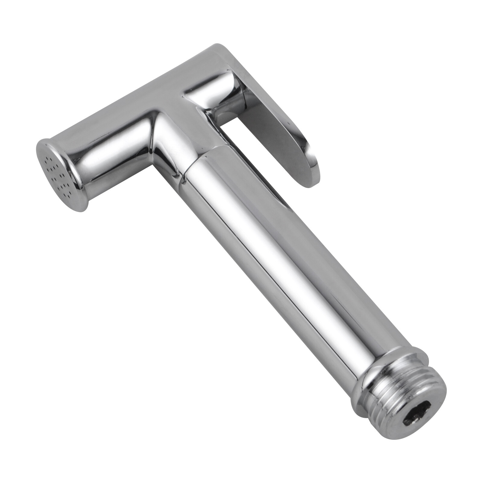 ACA Bath Brass Silver Toilet Hand Held Spray Kit Round Bidet Shattaf ...
