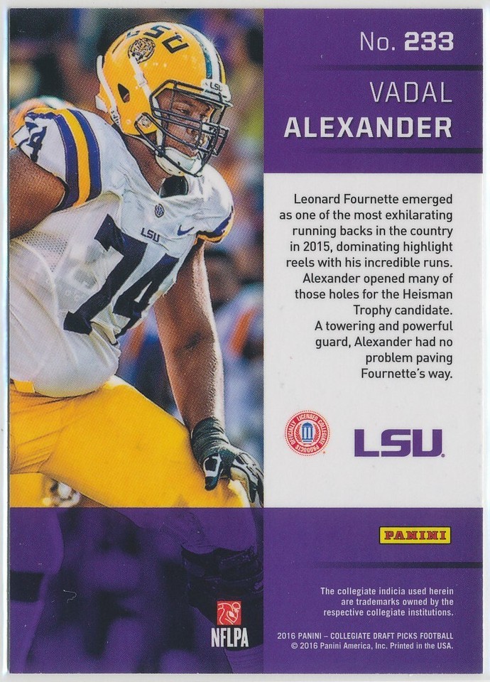 Vadal Alexanders - LSU Tigers - 2016 Prizm Draft Picks Football - RC ...