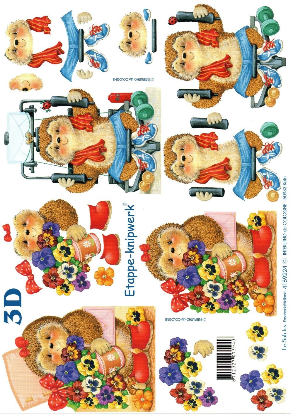 3D-Bogen - Vater und Mutter Igel - 4169.224 - LeSuh - Schneidebogen ...