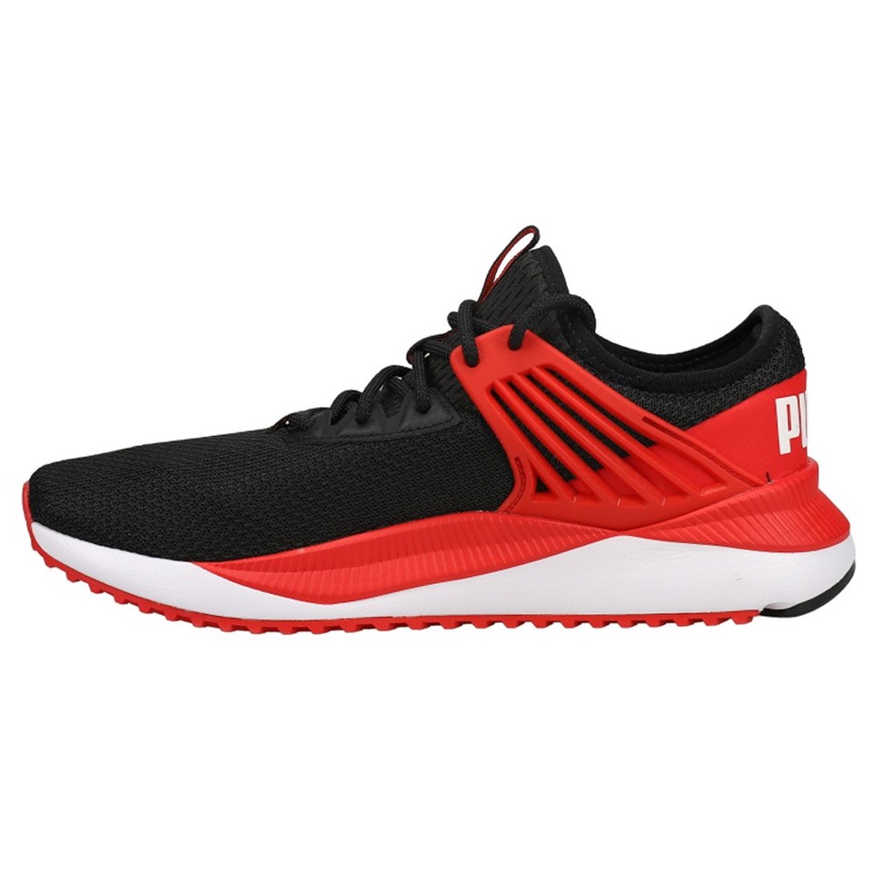 PUMA Pacer Future Lace Up Mens Black, Red Sneakers Casual Shoes 380367 ...