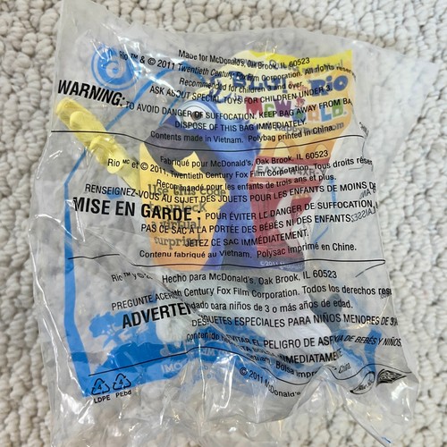 Nigel Cockatoo Rio Movie #6 McDonald’s Happy Meal Toy 2011 Sealed Fast ...