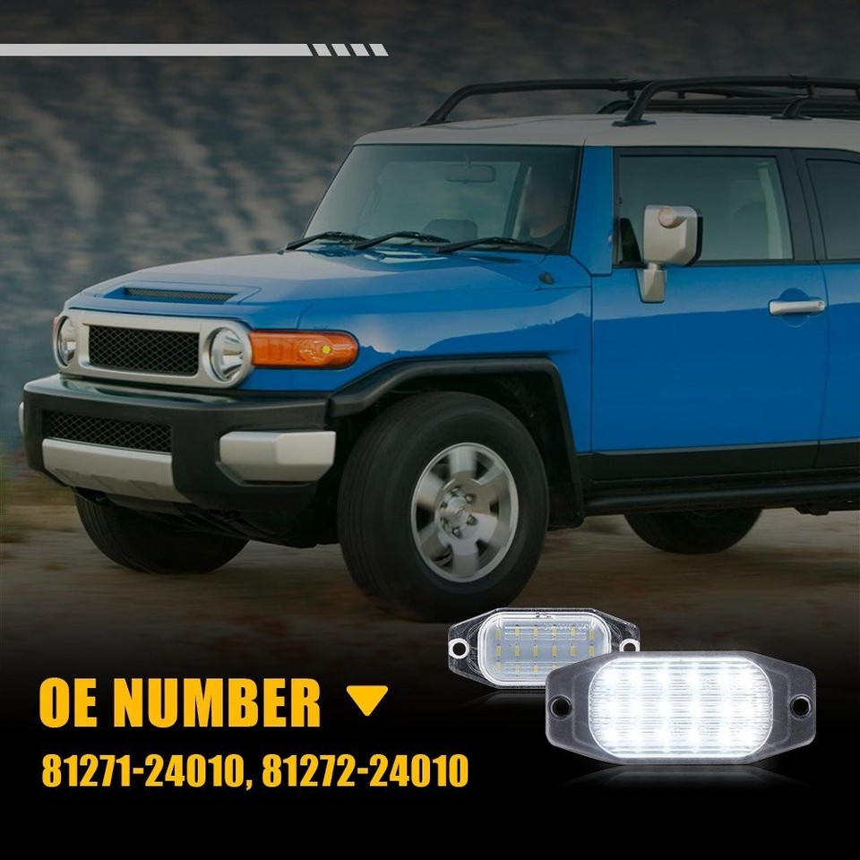 OE-Fit 3W Full LED License Plate Light For Toyota FJ Cruiser Land ...