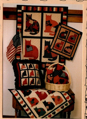 Alley Cats Wall Quilts Pillows & Soft Sculpture Pattern Primitive Folk ...