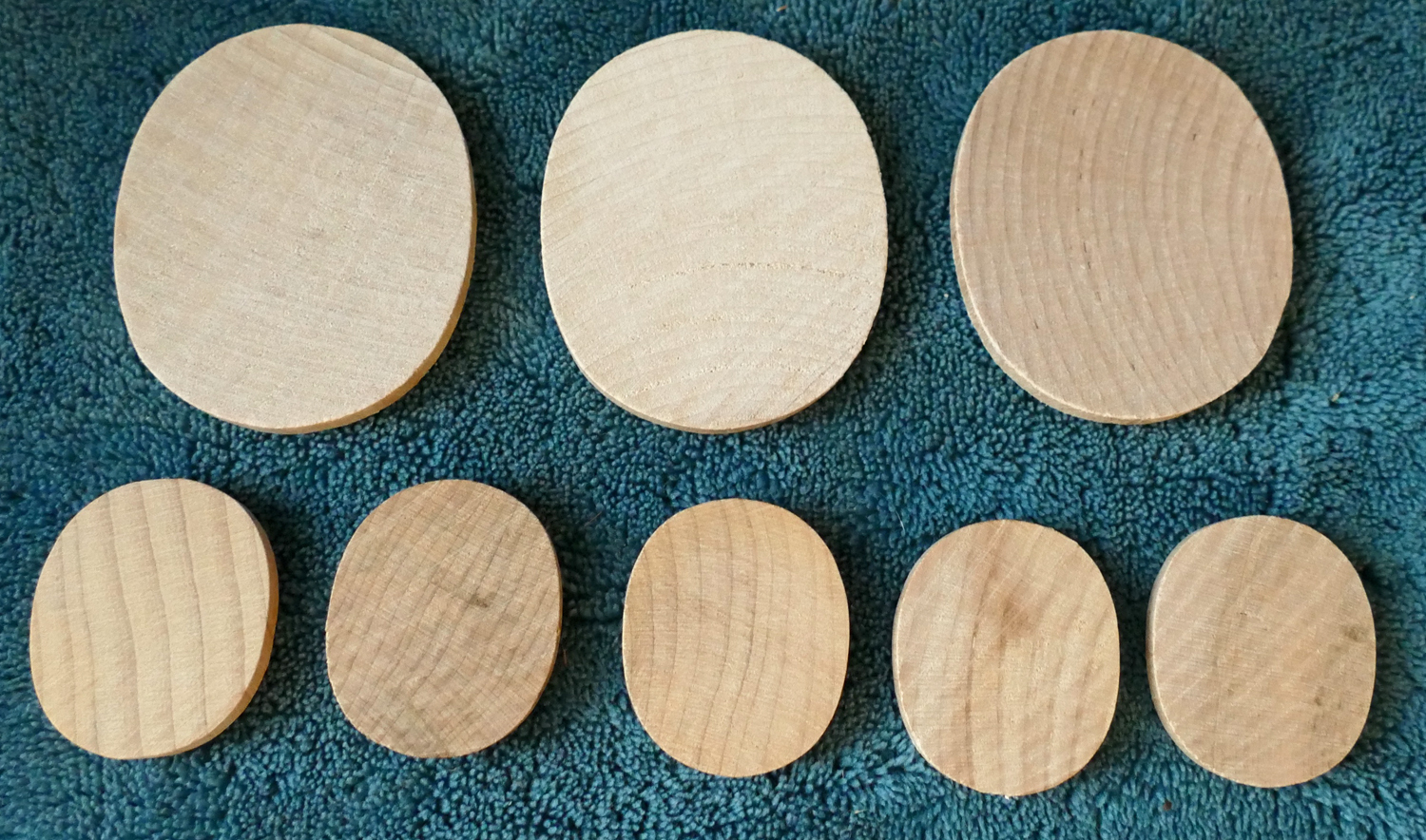 NICE LOT OF 8 UNFINISHED WOOD OVAL SHAPES! 2 SIZES! | eBay
