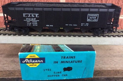 ATHEARN HO 1751 40' QUAD HOPPER EJ&E 70127 CHICAGO OUTER BELT LINE w ...