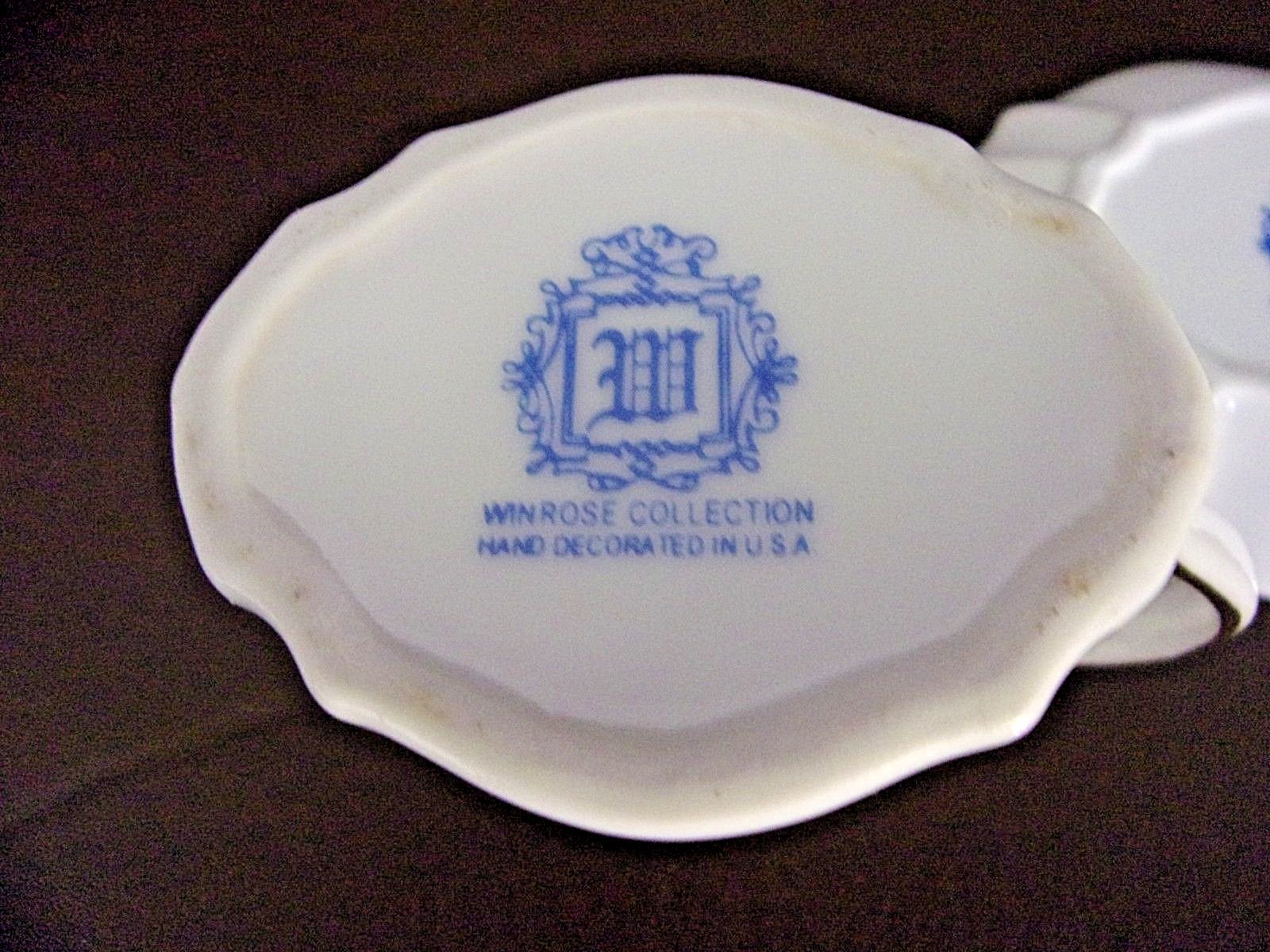 Winrose Collection Oval Demitasse Cup & Saucer Set Peach Floral | eBay