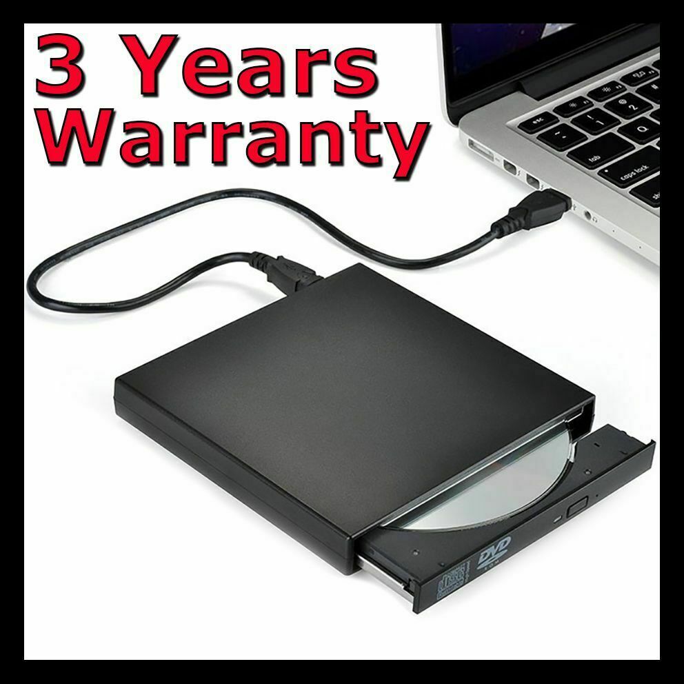 External Drive USB Portable Burner CD RW DVD ROM Reader Writer For Mac ...