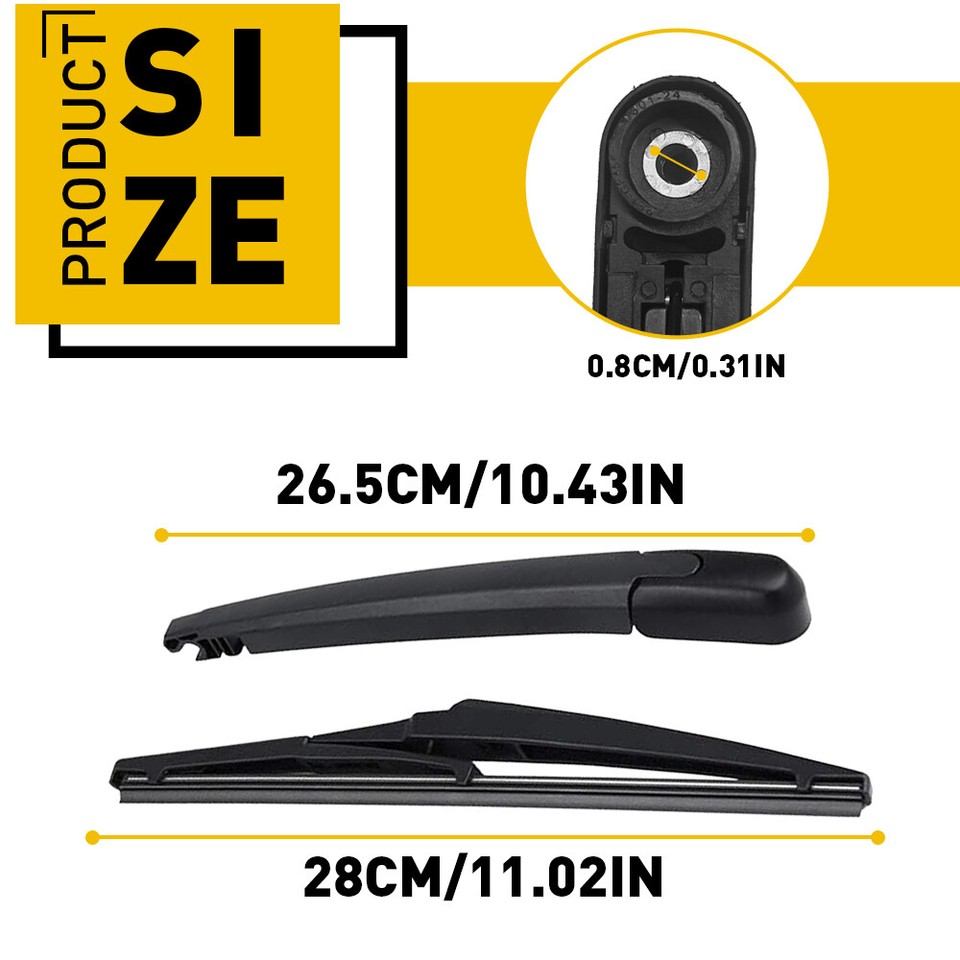 Fits Kia Rio 2012-2023 Rear Wiper Arm & Blade 98850-1R000 988112F000 ...