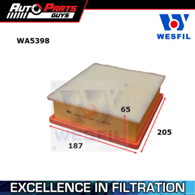 Wesfil Air Filter A1926 fits Jeep Compass M6 2.0L Diesel 2017 - 2024 ...