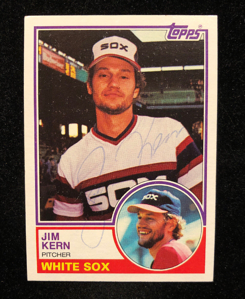 JIM KERN 1983 TOPPS AUTOGRAPHED SIGNED AUTO BASEBALL CARD 772 WHITE SOX ...