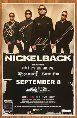 Nickelback Poster Signed In Person 2009 | eBay