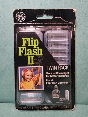 Vtg GE Flip Flash II Twin Pack Camera Bulbs - 16 Flashes *FREE SHIPPING ...