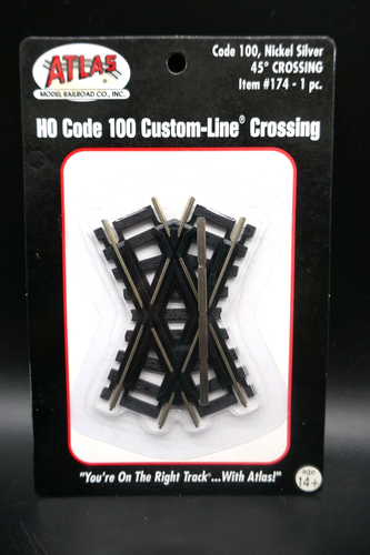 HO ATLAS - CODE 100 - NICKEL SILVER - 45 DEGREE CROSSING - NEW | eBay