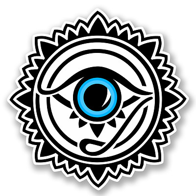 2 x 10cm All Seeing Eye Vinyl Decal Sticker Car Bike Laptop Tablet ...