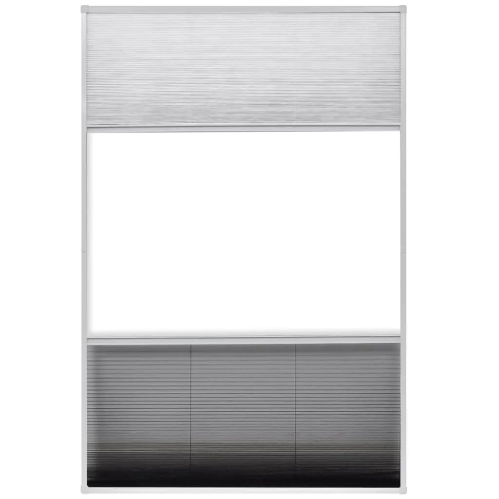 vidaXL Plisse Insect Screen for Windows Aluminium 80x120 cm with Shade ...