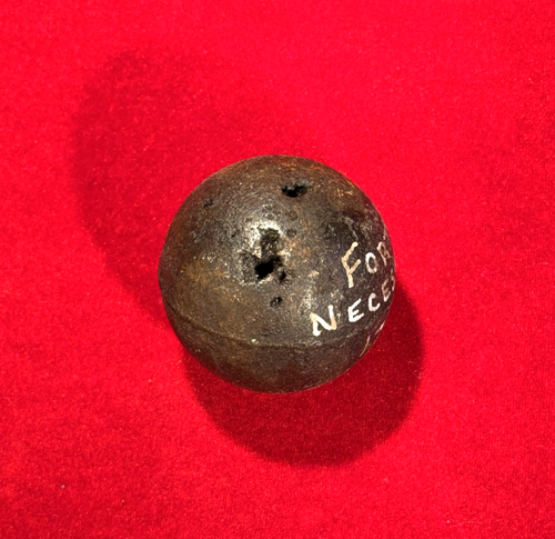 RARE PRE REVOLUTIONARY WAR 2 LB. CANNONBALL / BATTLE OF FORT NECESSITY ...